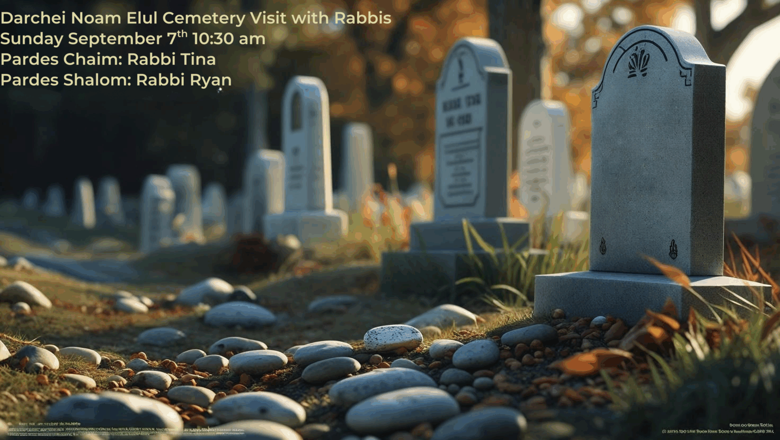 Darchei Noam Elul Cemetery Visit with Rabbis – Congregation Darchei Noam